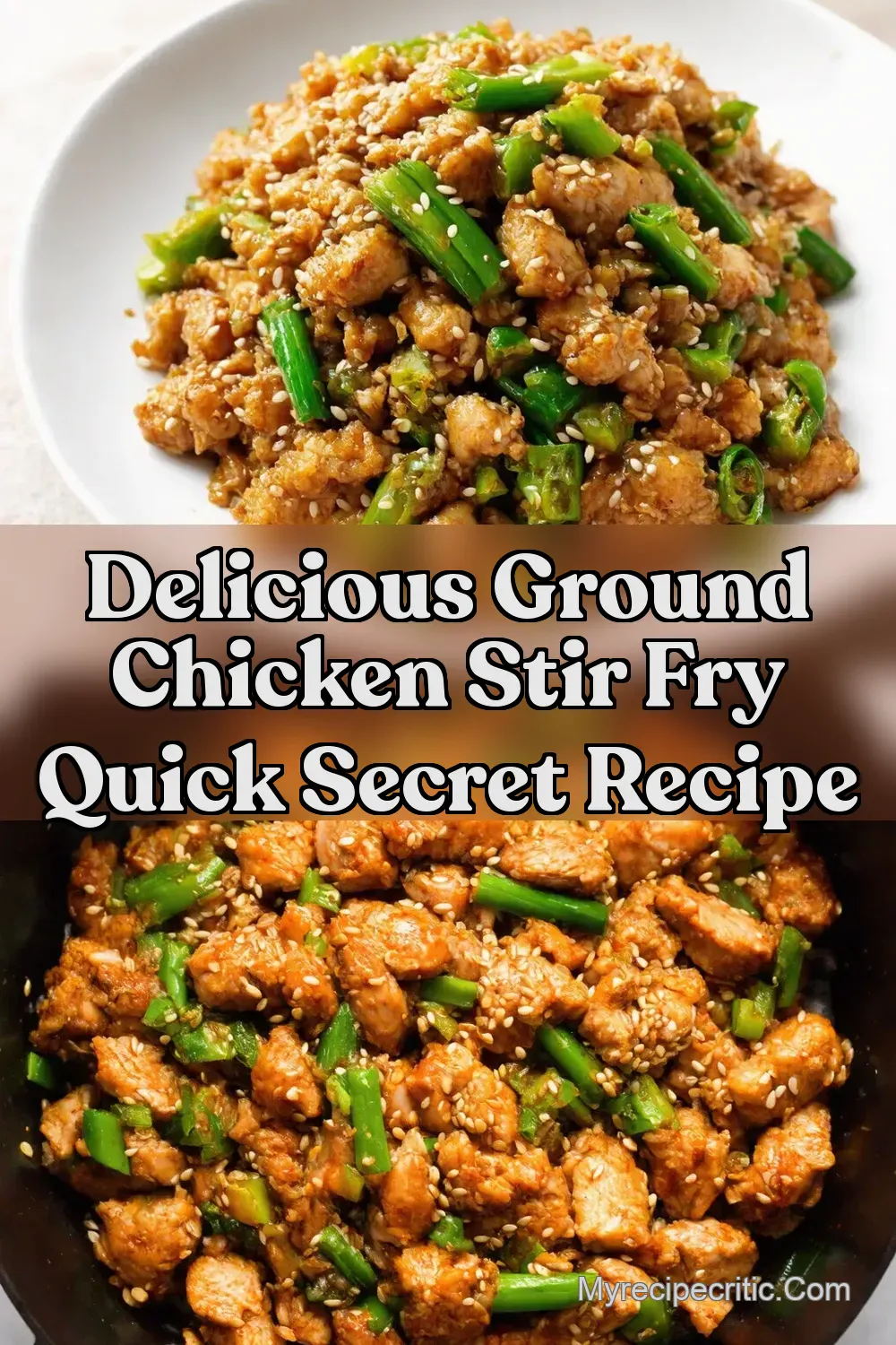 Speedy Sesame Ginger Ground Chicken Stir Fry - My Recipe…