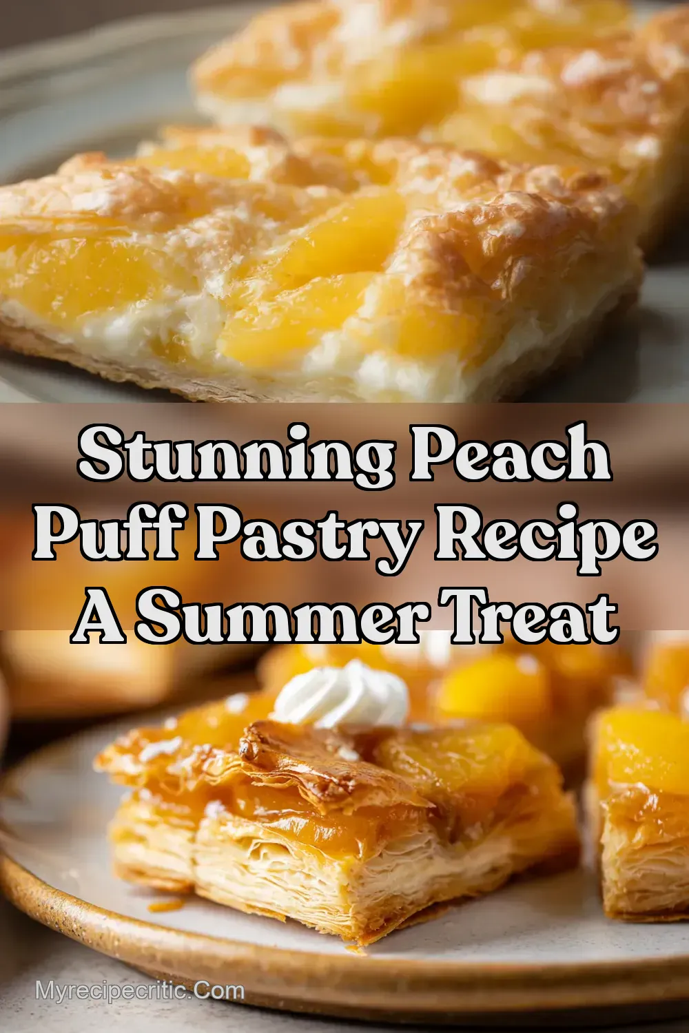 Peach Puff Pastry Squares My Easy Cream Dream Recipe