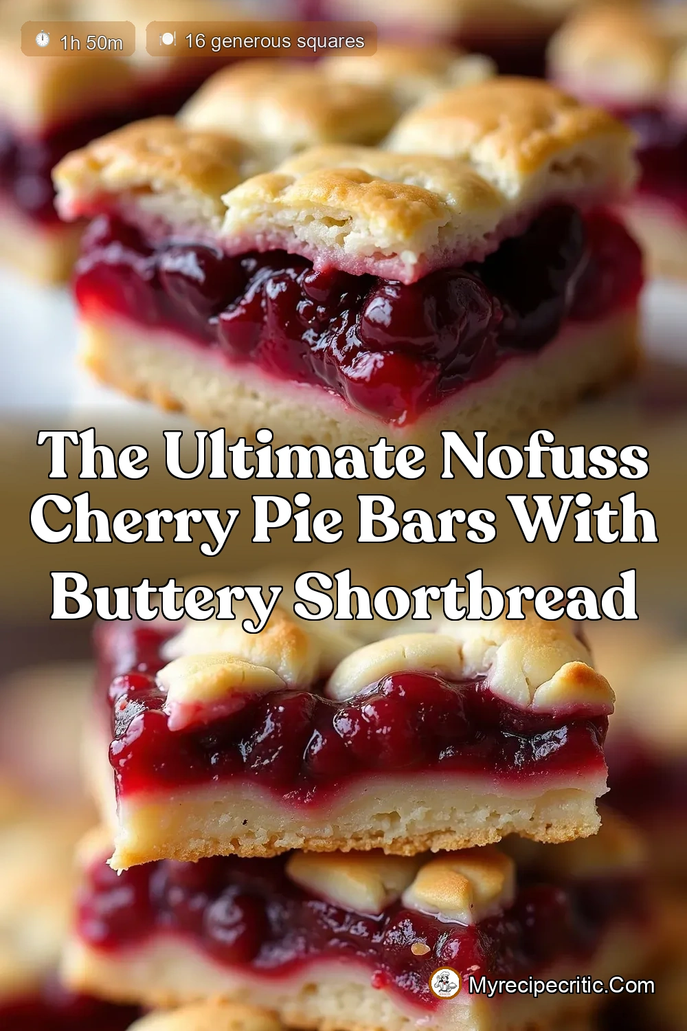 Easy Cherry Pie Bars with Buttery Shortbread Crust - My…