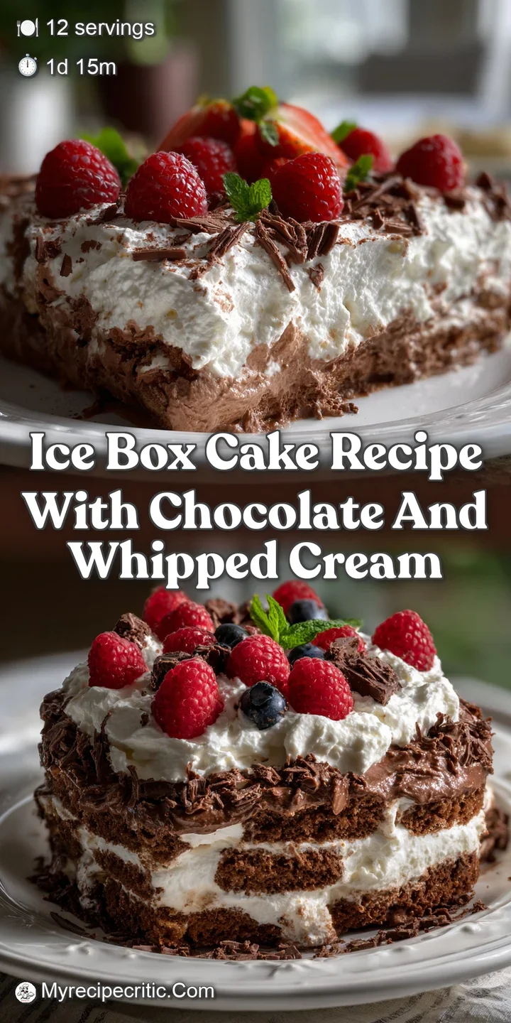 Ice Box Cake Recipe with Chocolate and Whipped Cream - My…
